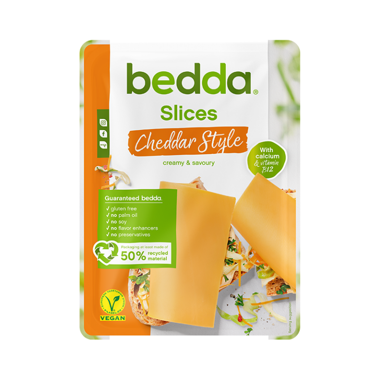 bedda Slices Cheddar Style – Vegan cheddar alternative - bedda world